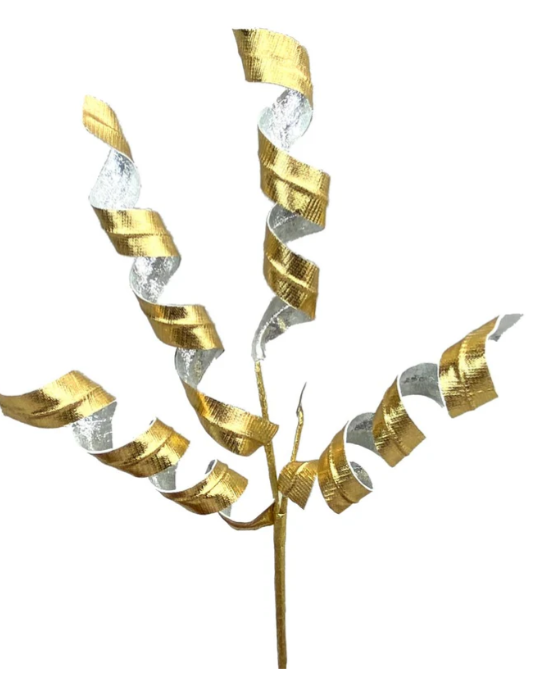 30" Silver/Gold Metallic Curly Spray – Alexander and Company