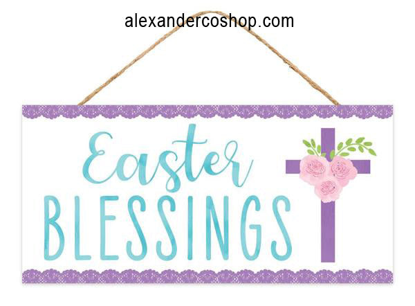12.5"L x 6"H Easter Blessings Sign – Alexander and Company