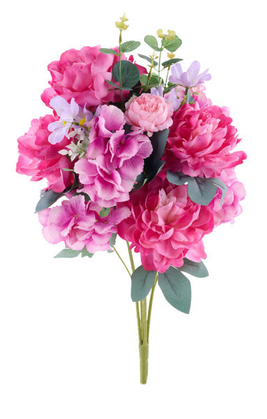 24"L Rose/Hydrangea/Eucalyptus/Lf Bush – Alexander and Company