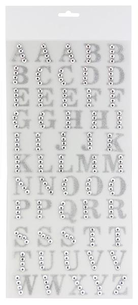 1"Rhinestone Letter Sticker Page Silver – Alexander and Company