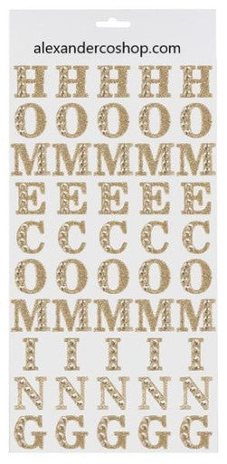 1" HOMECOMING LETTER STICKER PAGE GOLD – Alexander and Company