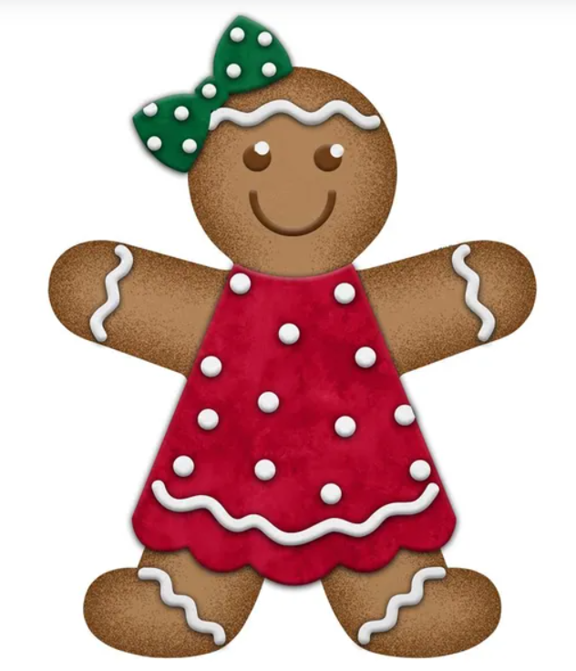 13"H Metal/Embossed Gingerbread Girl – Alexander and Company
