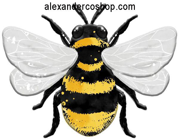 12"L x 9.25"H Metal Embossed Bee – Alexander and Company