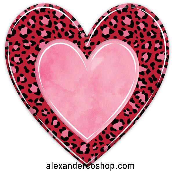 12"H x 12"L Metal/Embossed Leopard Heart – Alexander and Company