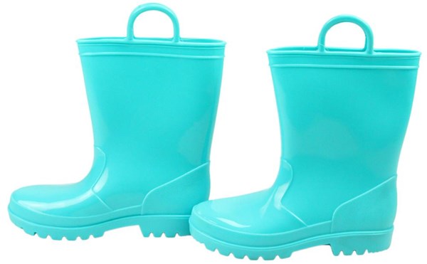 Turquoise PVC Rain Boots W/Loops Set of 2 – Alexander and Company