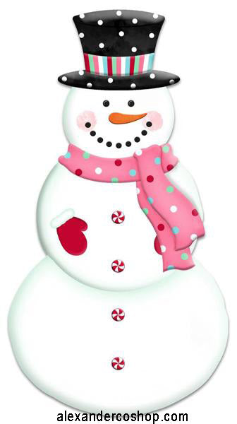 12"H x 6.5"L Embossed Snowman W/Scarf – Alexander and Company