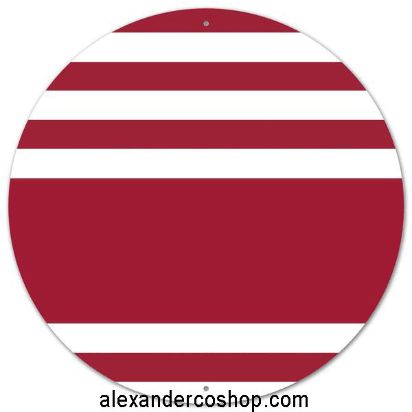 12"Dia Metal Horizontal Stripes Sign – Alexander and Company