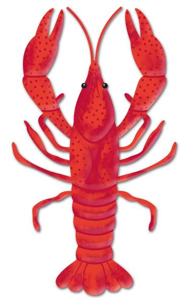 14"Hx8"L Metal Crawfish Shape Sign – Alexander and Company