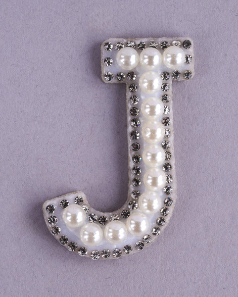 1.75" Pearl/Crystal Letter "J" Sticker – Alexander and Company