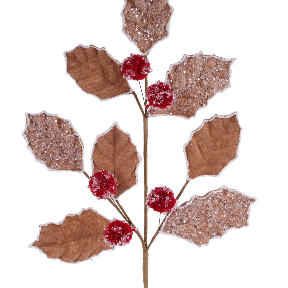 27"L Holly Leaf/Berry Spray – Alexander and Company