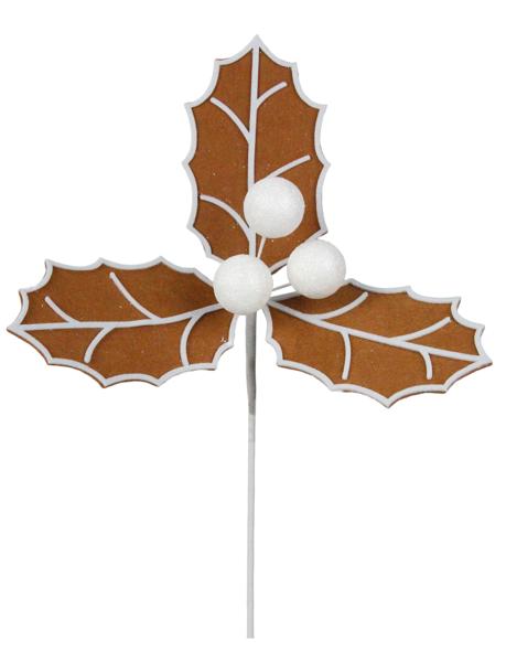 22"L Felt Gingerbread Holly Leaf Cluster – Alexander and Company